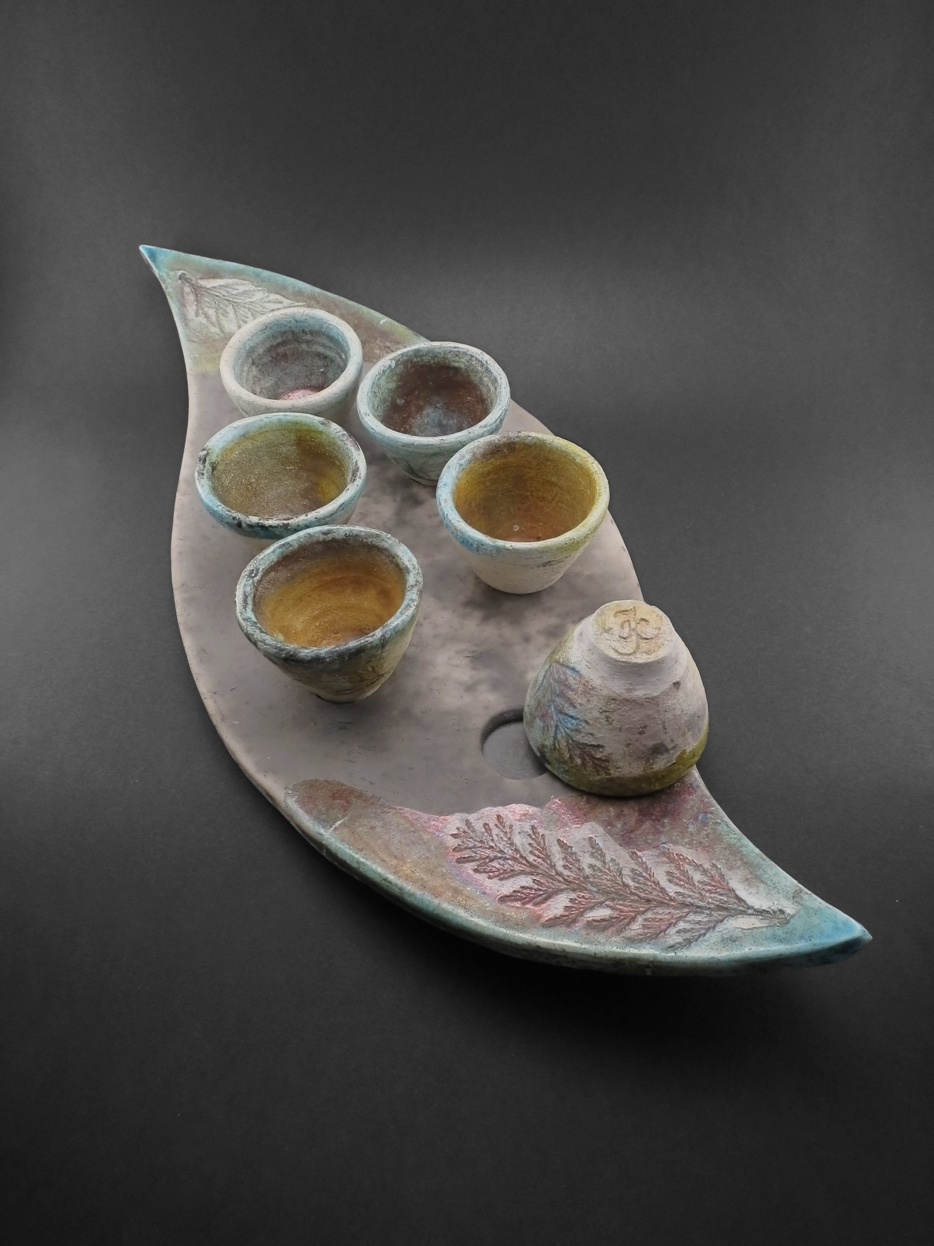 Ancient Sake Ship • Unique Raku Pottery and Ceramics by Ildikó Károlyi