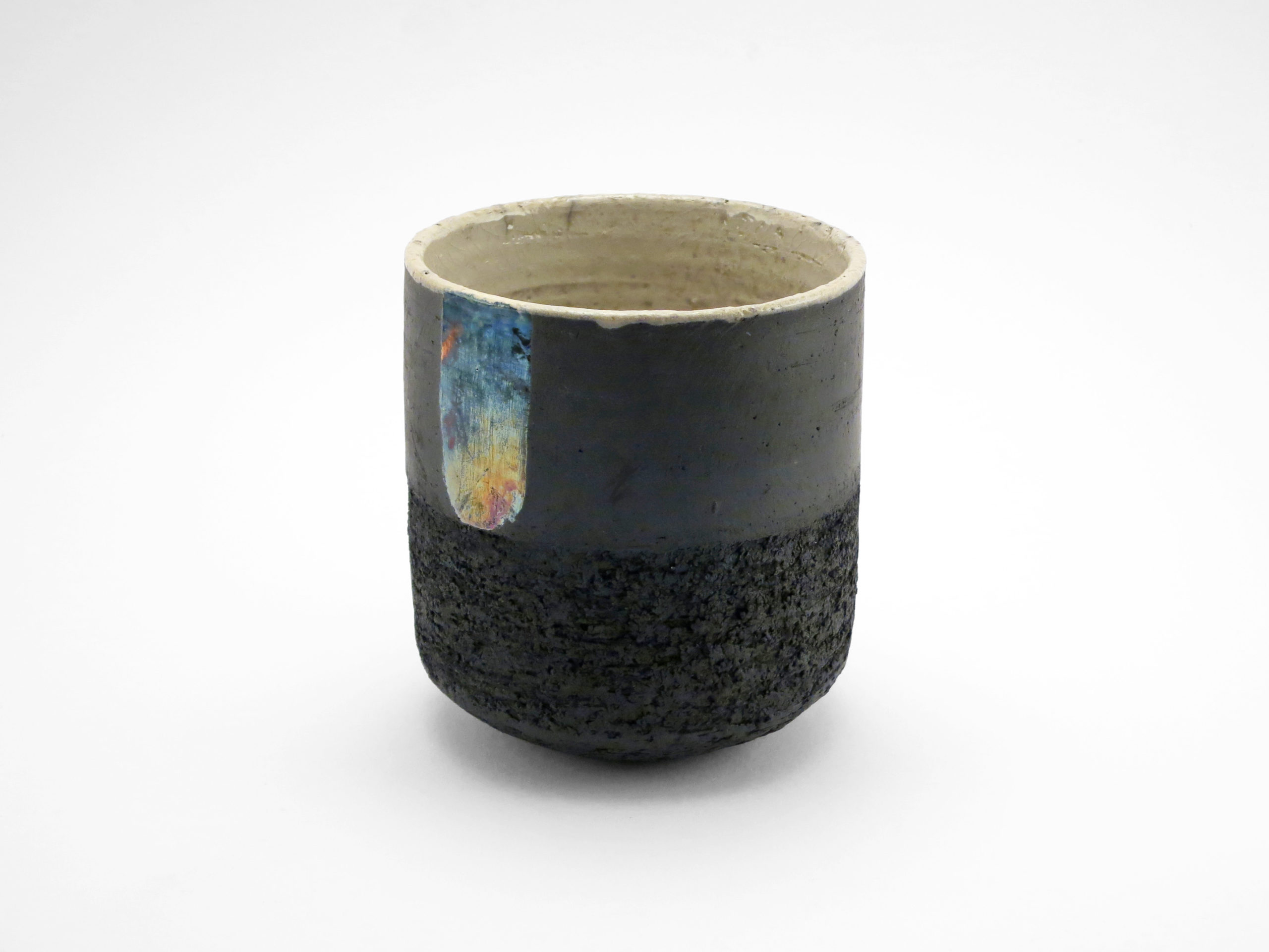 Rainbow Touch Cup • Unique Raku Pottery and Ceramics by Ildikó Károlyi