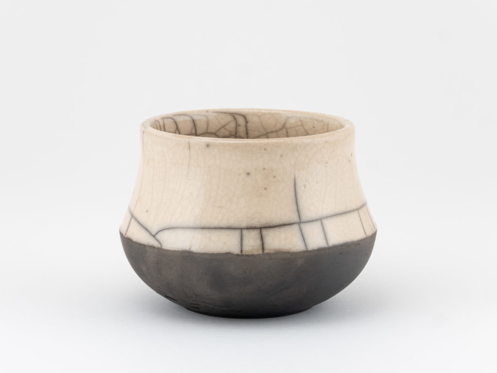 Round Raku Teacup Female • Unique Raku Pottery by Ildikó Károlyi