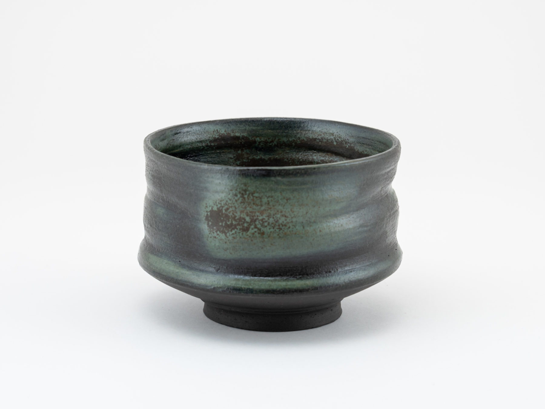 Night Sea Chawan • Unique Raku Pottery and Ceramics by Ildikó Károlyi