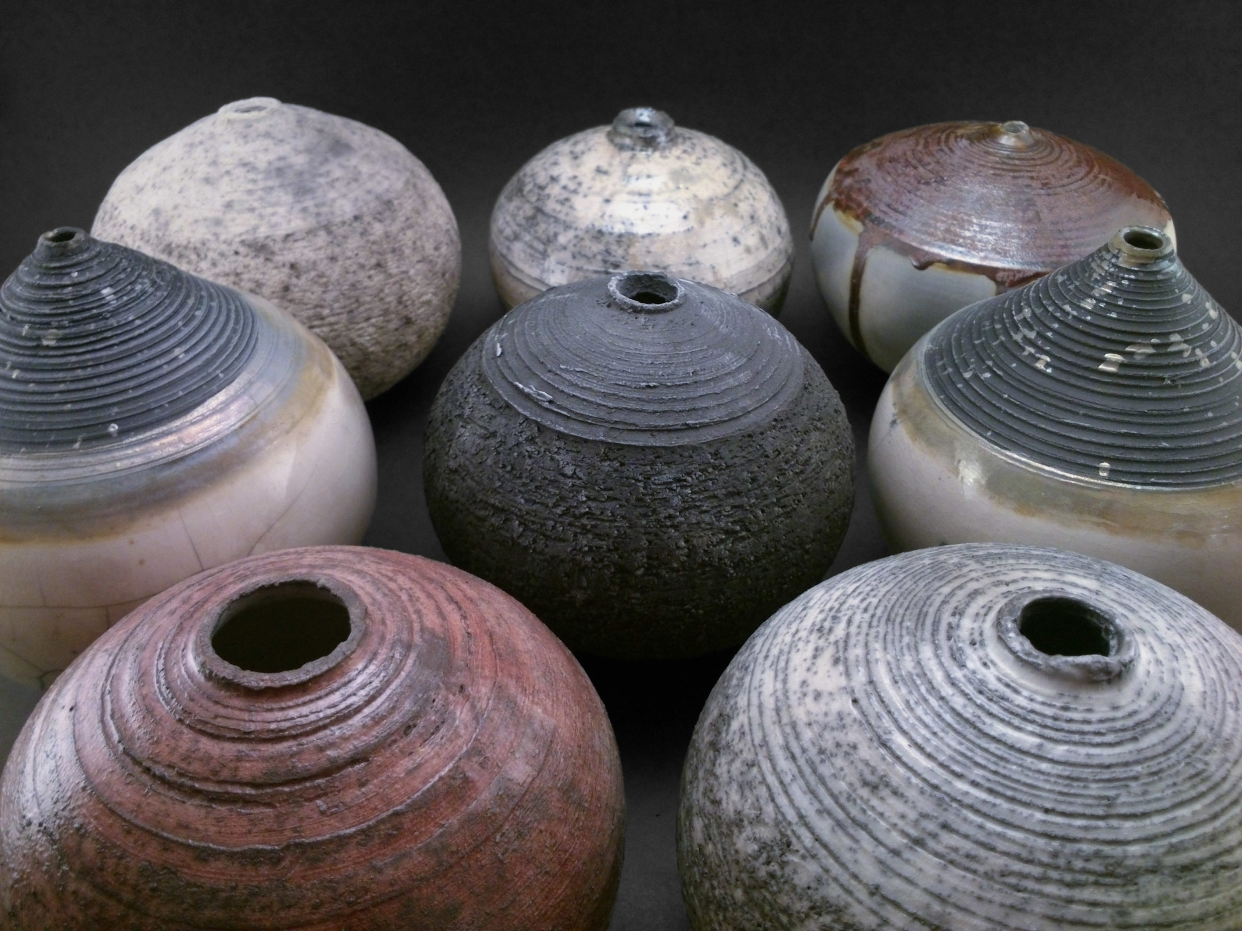 Dark Side • Unique Raku Pottery and Ceramics by Ildikó Károlyi